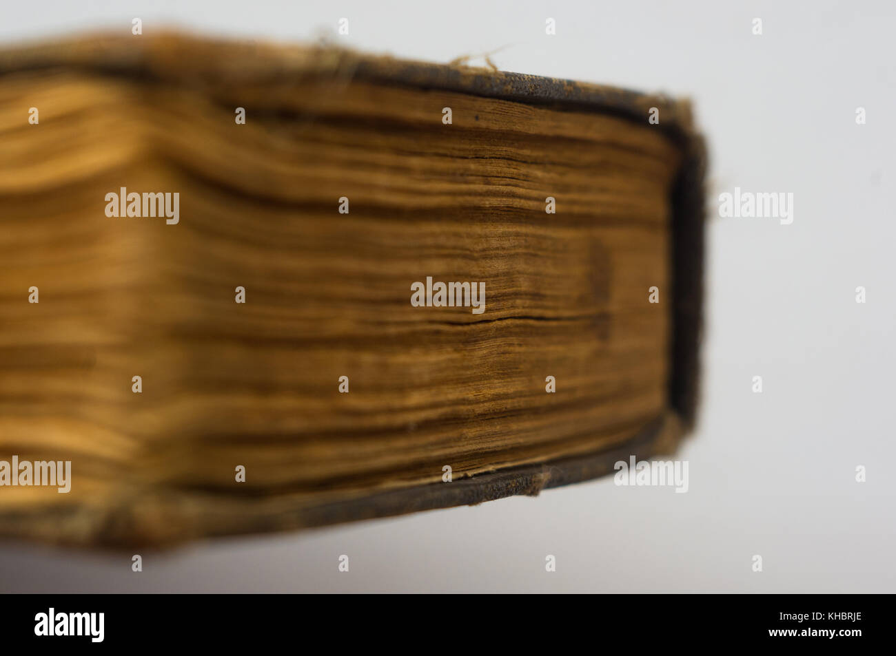 Part of the old tattered books with yellowed pages, macro, close up ...