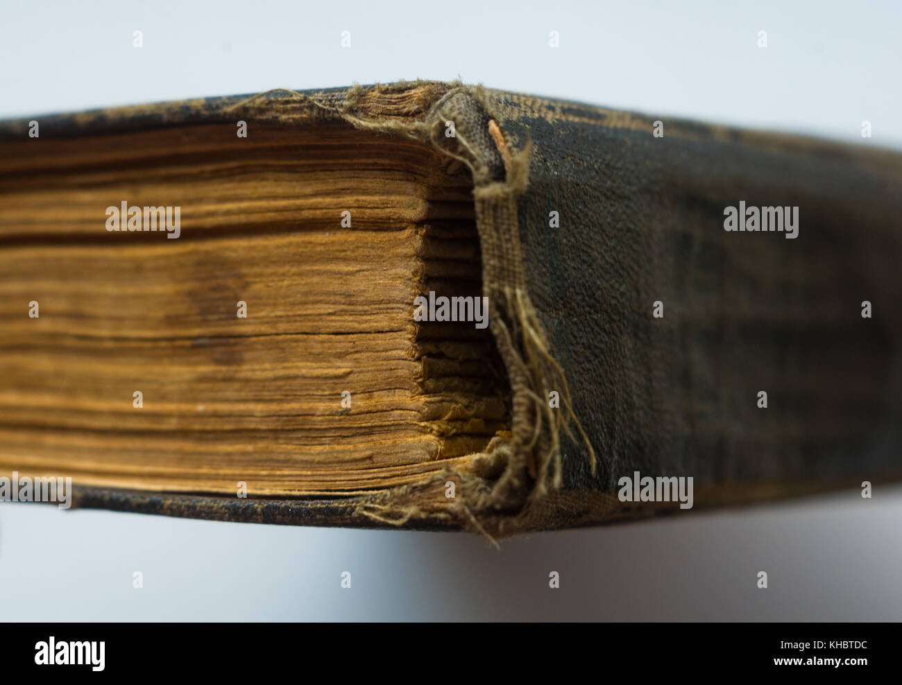 Part of the old tattered books with yellowed pages, macro, close up ...