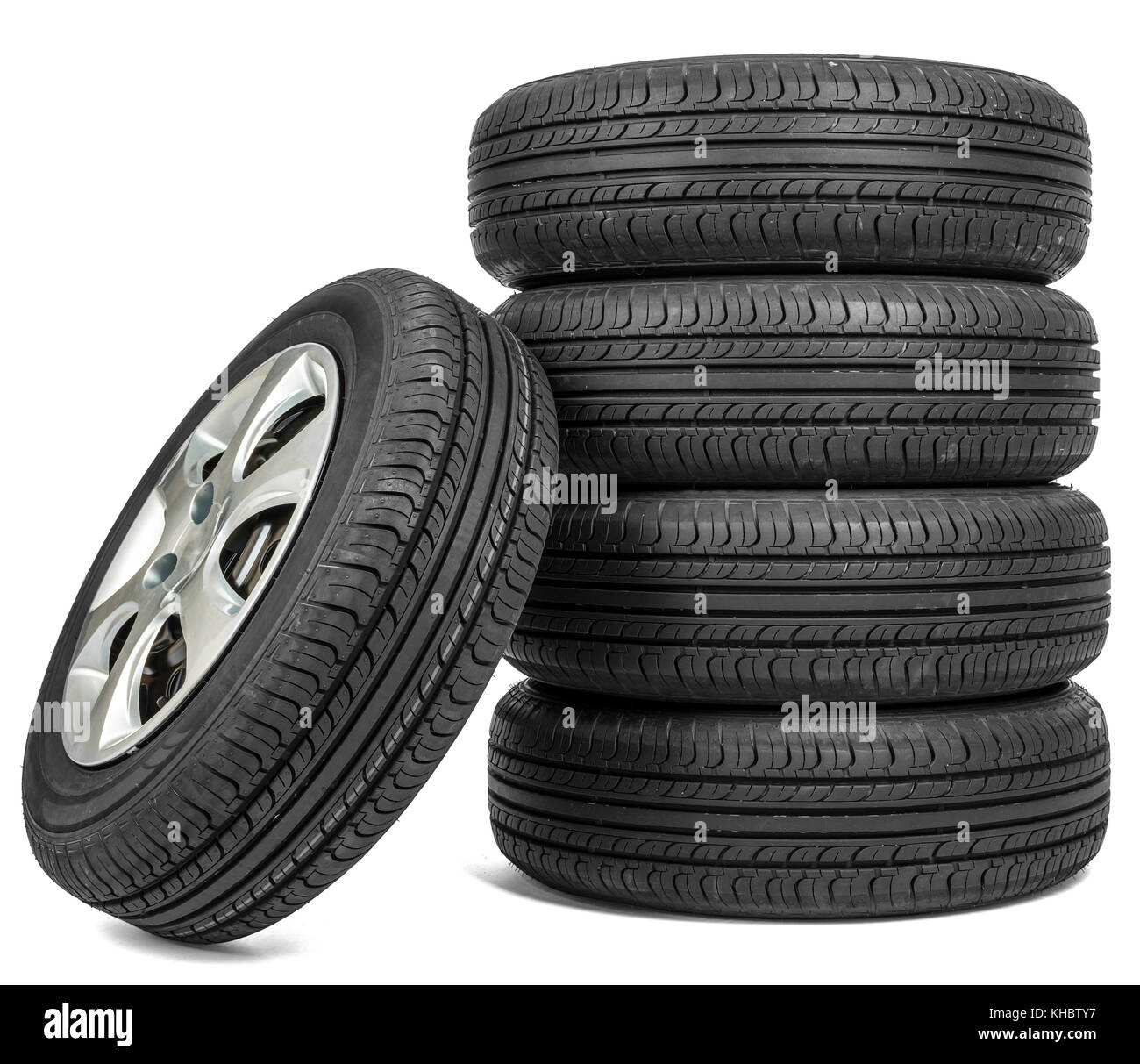 Stack of wheels Stock Photo - Alamy