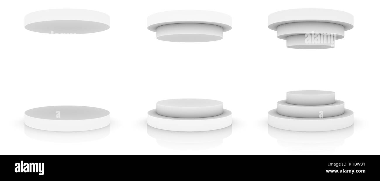 3d podium cylinder shape Cut Out Stock Images & Pictures - Alamy