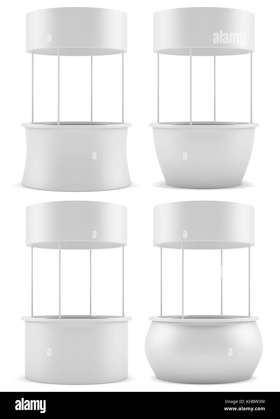 Set of Ewmpty Blank Empty Retail Stand Stock Photo - Alamy