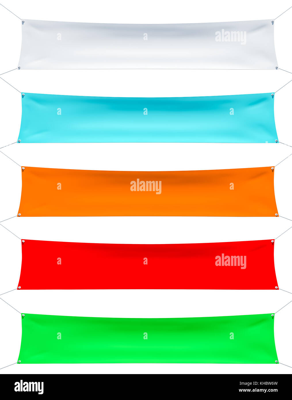 Set of textile banners with folds Stock Photo - Alamy