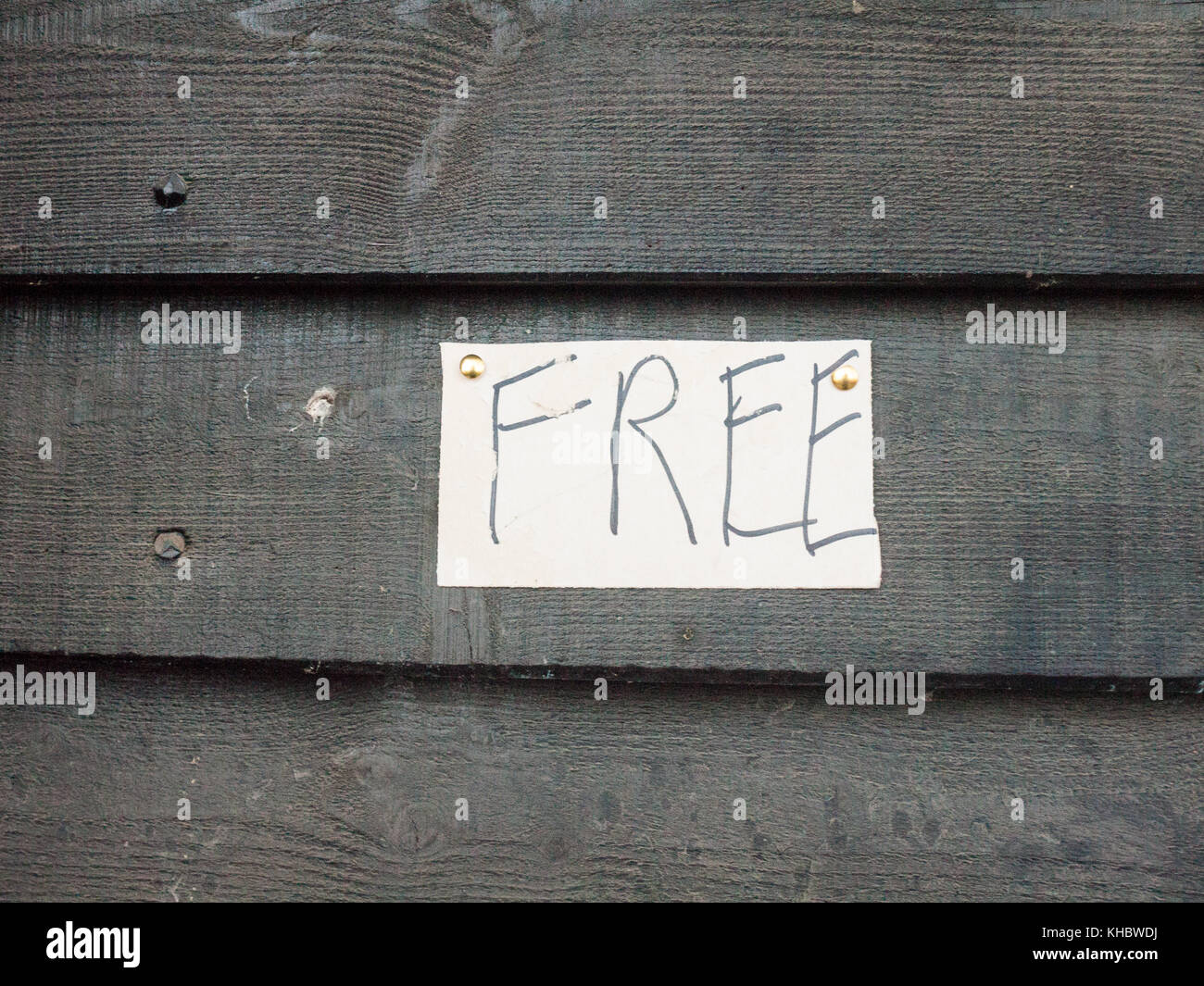 handmade pinned down white and black sign free handwriting letter ...