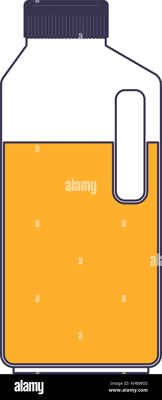 orange juice bottle in color sections silhouette Stock Vector Image ...