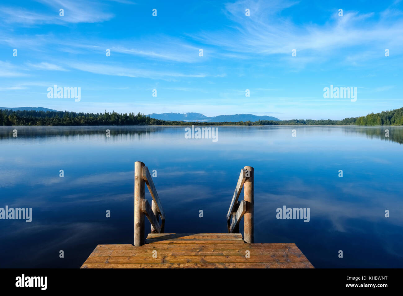 Holzsteg, Kirchsee near Sachsenkam, Tölzer Land, Upper Bavaria, Bavaria ...
