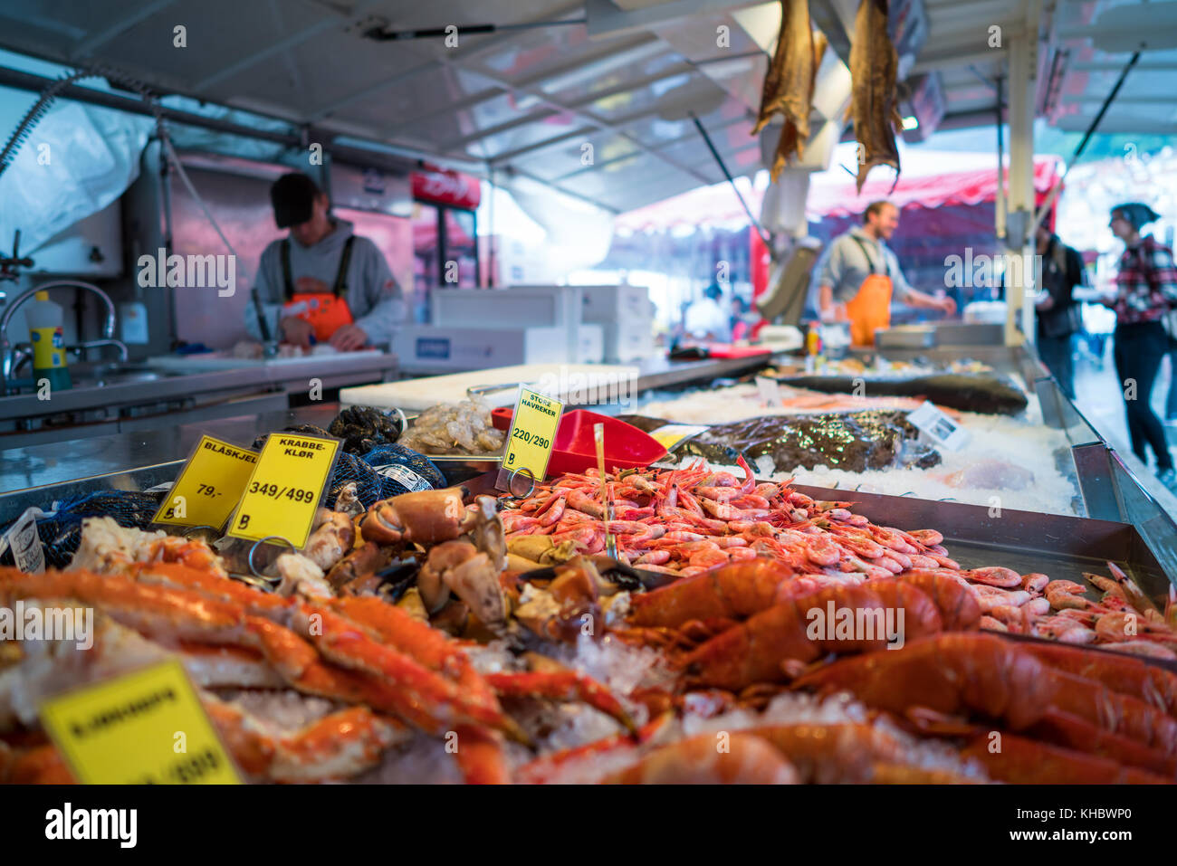 BERGEN, NORWAY - JUNE 16,2017: The Bergen Fish Market (Fisketorget ...
