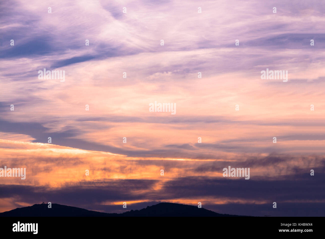 Colorful dawn/dusk sky background Stock Photo - Alamy
