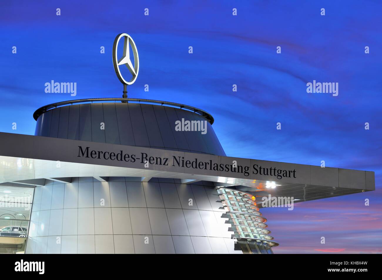 Mercedes Benz branch Stuttgart, Baden-Württemberg, Germany Stock Photo ...