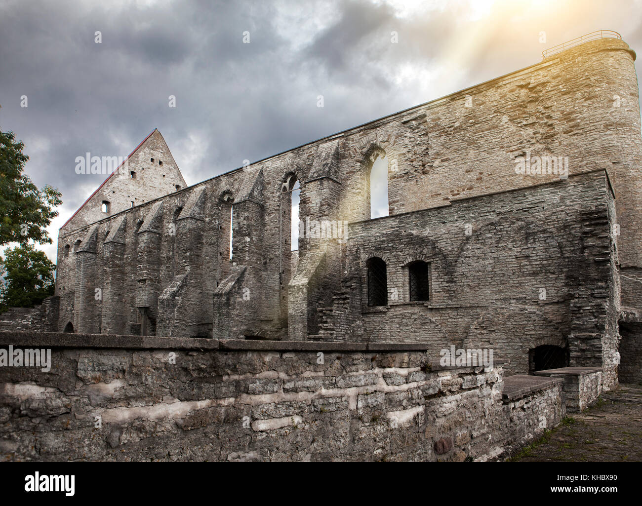 Ancient ruined St. Brigitta convent ( 1436 year) in Pirita region ...