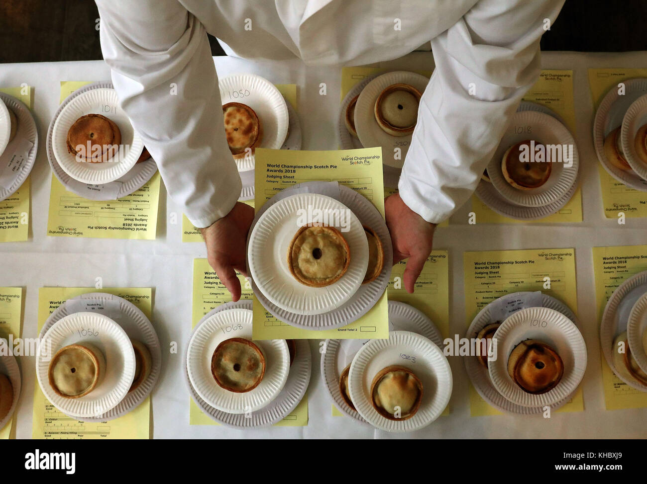 Scotch pies are held during judging for the World Scotch pie ...