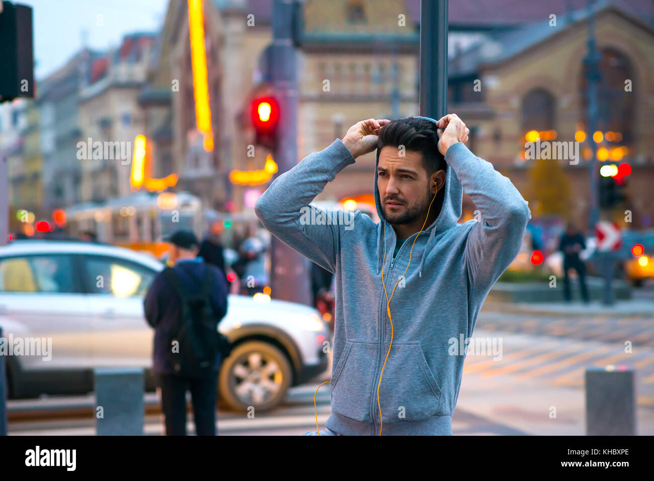 Man holding pillar hi-res stock photography and images - Alamy