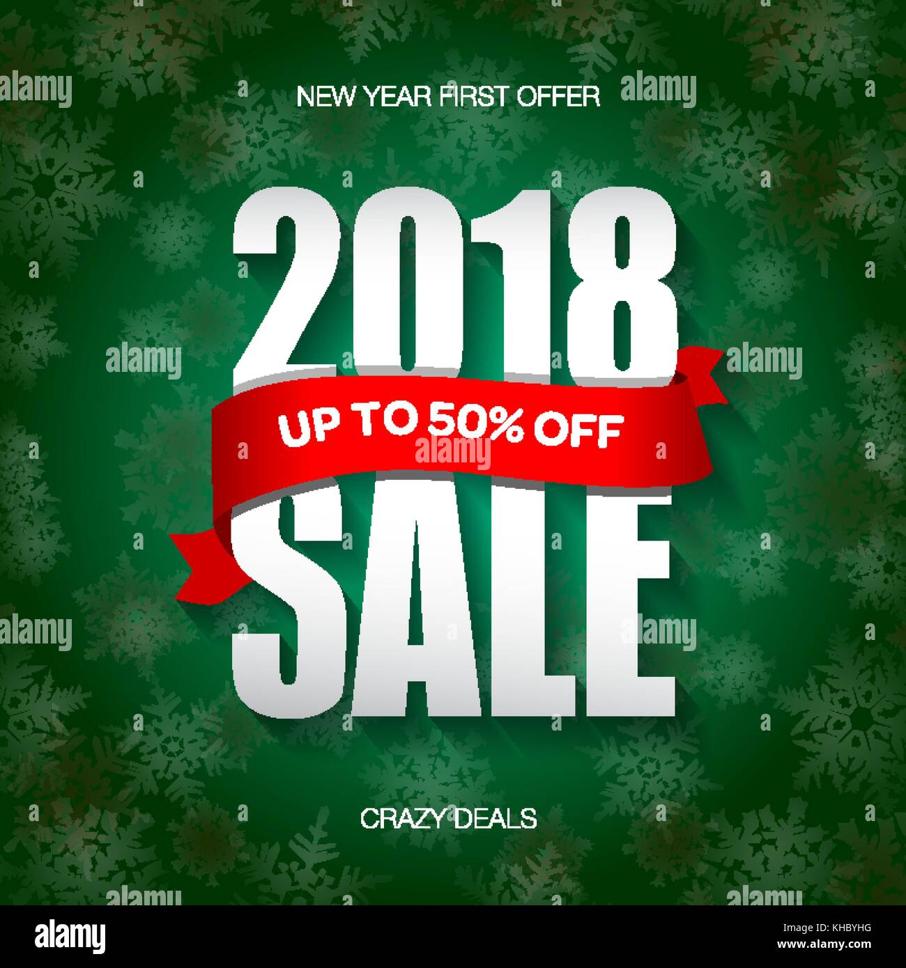 New Year 2018 sale badge, label, promo banner template. Special offer ...