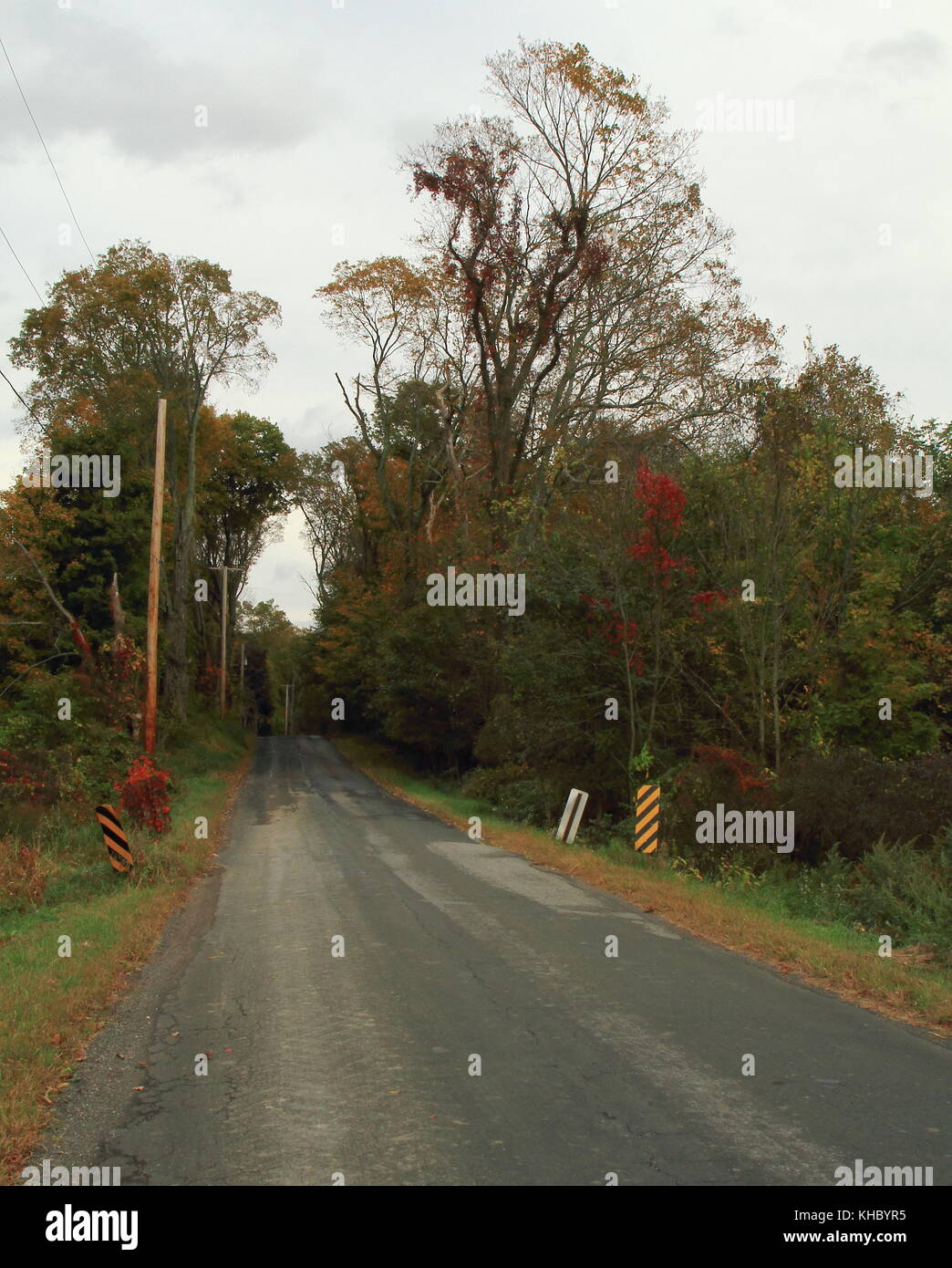 Picture of a back road, winding through the countryside here in New ...