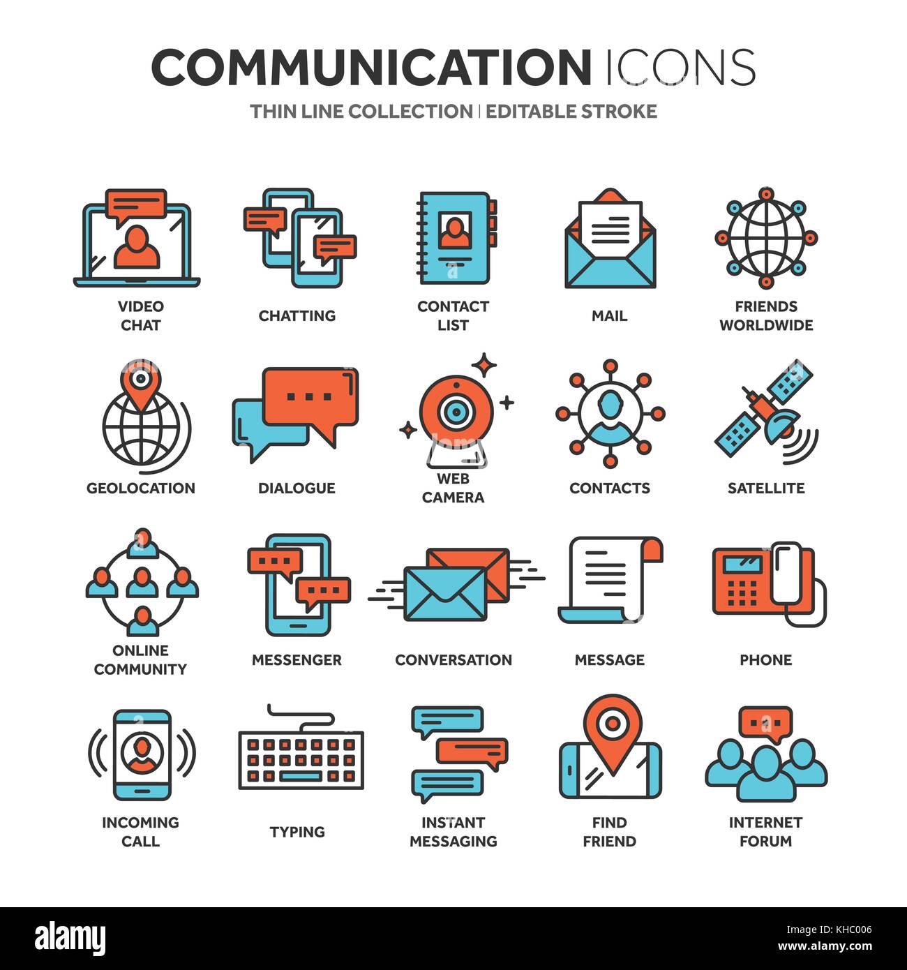 Communication. Social media. Online chatting. Phone call, app messenger ...