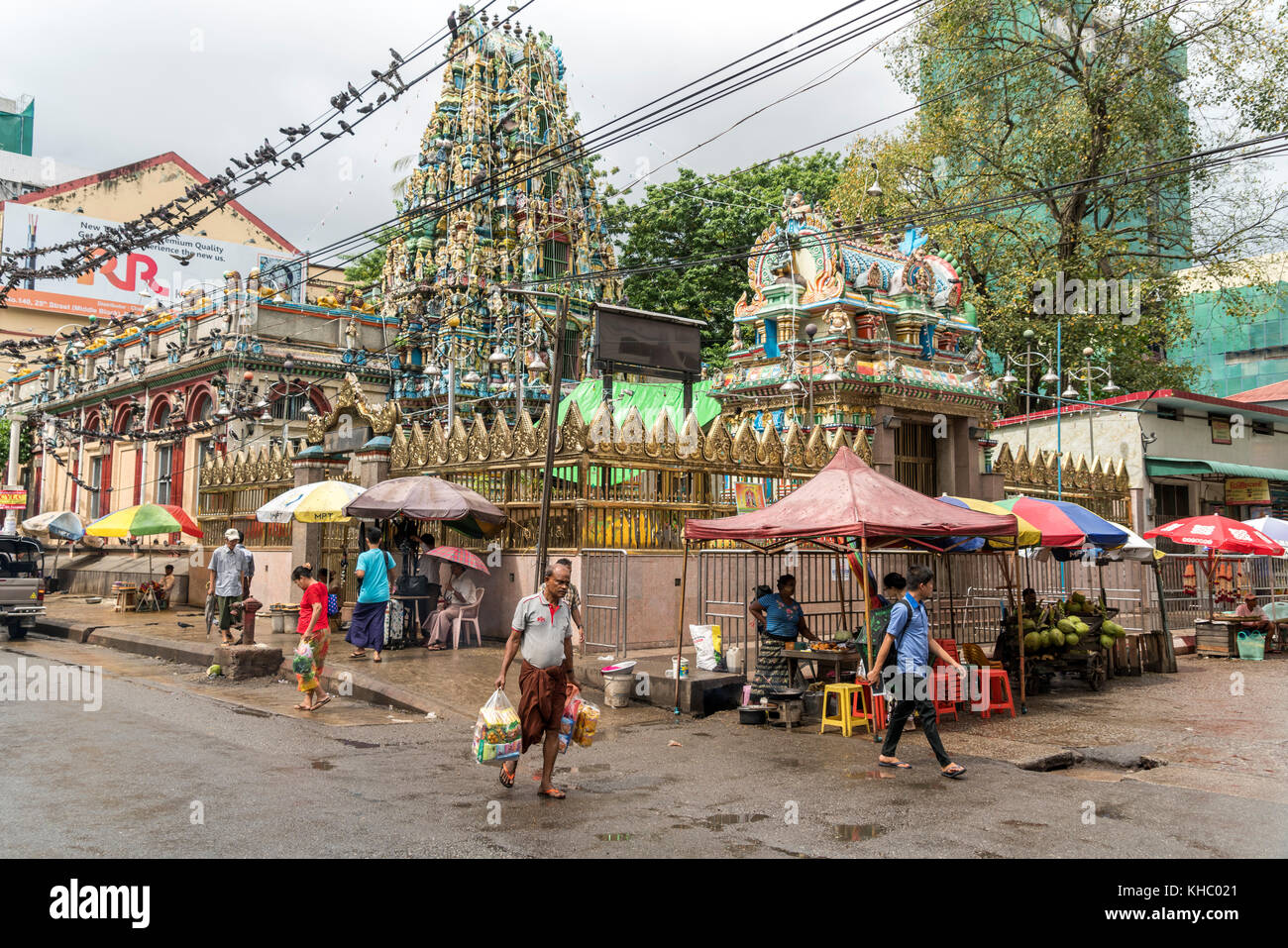 Hindutempel, Little India, Yangon oder Rangun, Myanmar , Asien | Hindu ...