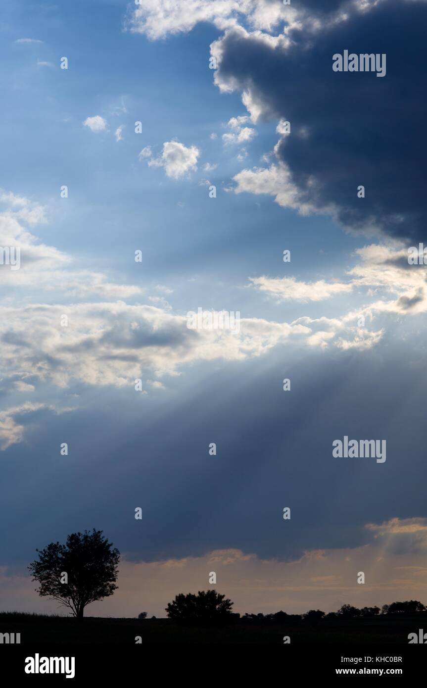 rays of light coming in the clouds Stock Photo - Alamy