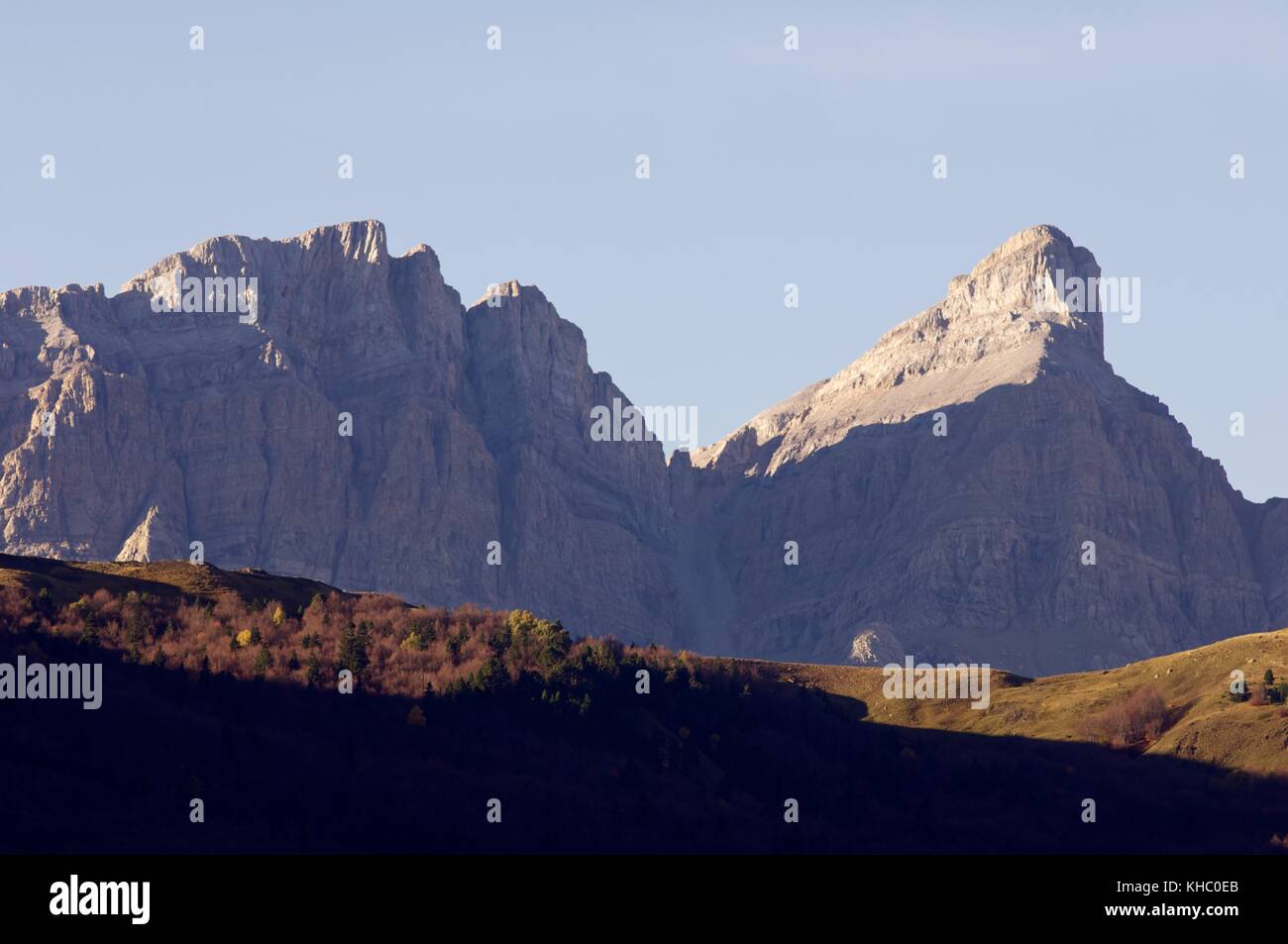 Mountains in Tena Valley, Pyrenees, Huesca, Aragon, Spain Stock Photo ...
