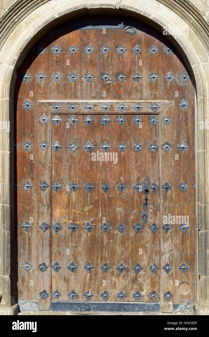 Detail of an ancient gate in Spain Stock Photo - Alamy