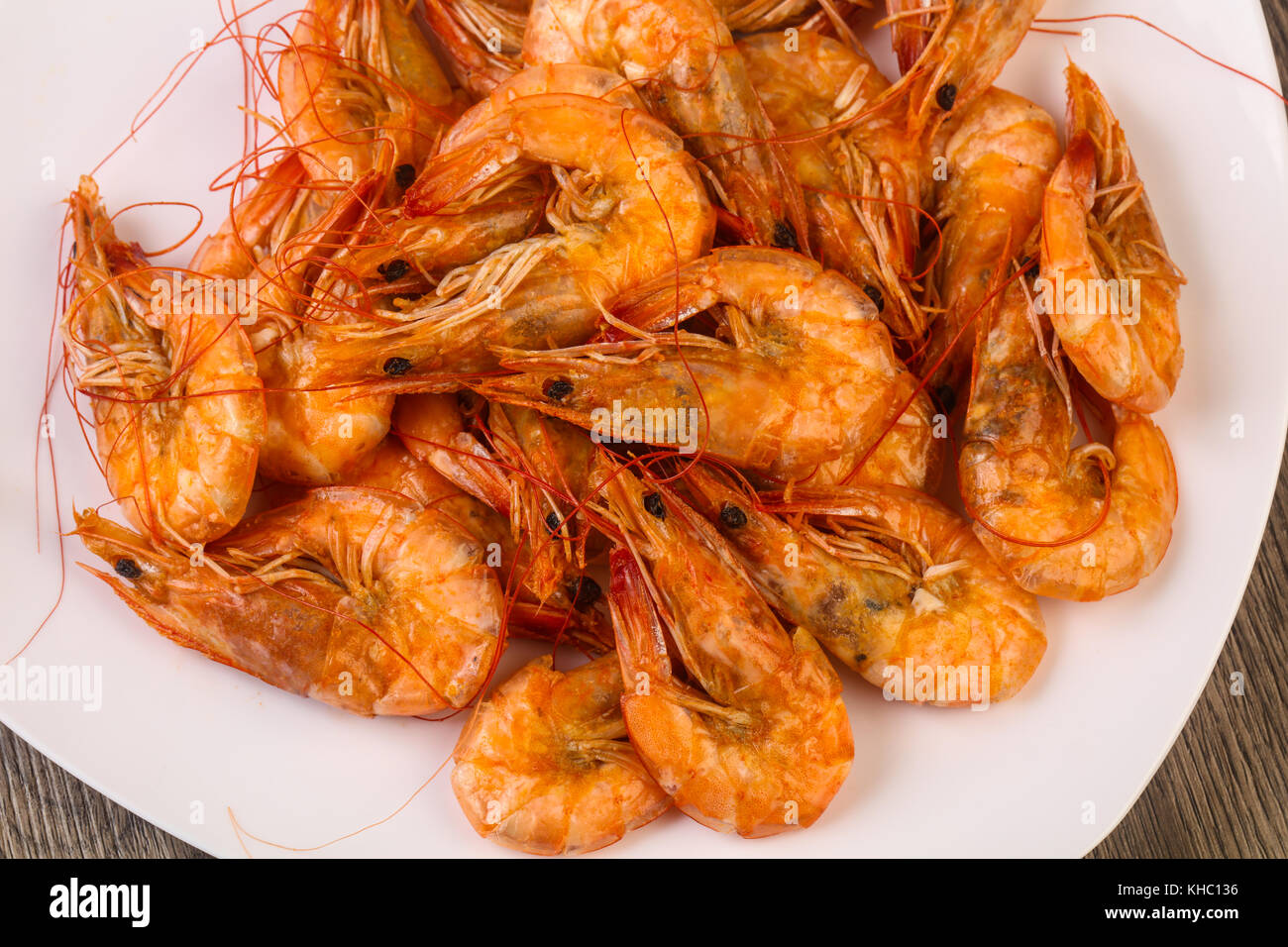 Boiled prawns in the bowl - ready for eat Stock Photo - Alamy