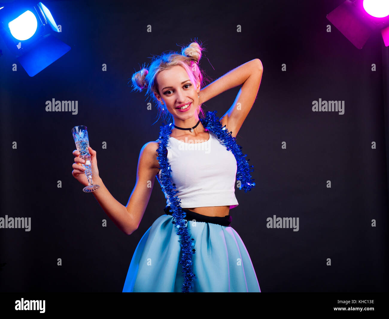 Young nice girl have fun Stock Photo - Alamy