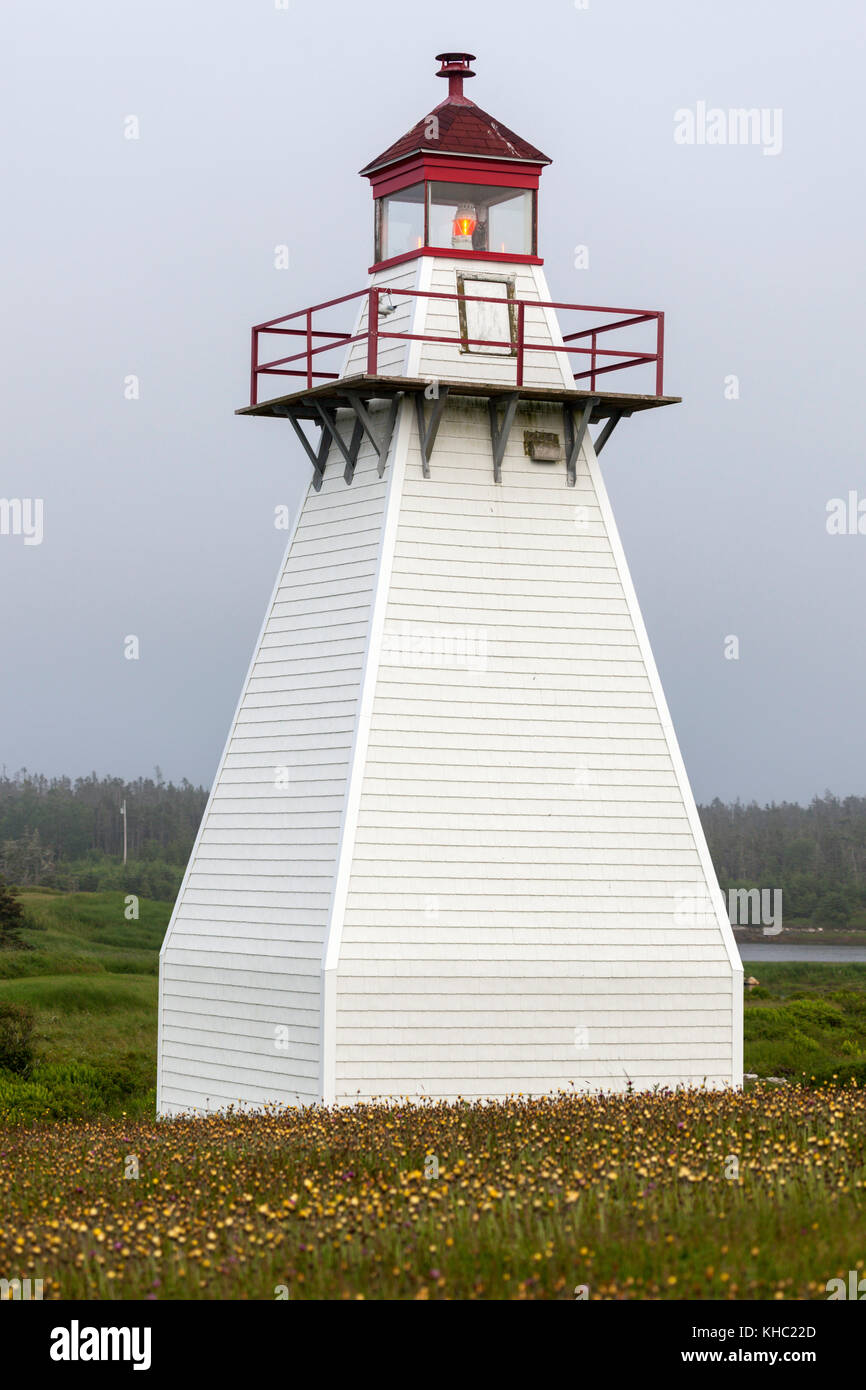 French Point Lighthouse in Nova Scotia. Nova Scotia, Canada Stock Photo ...