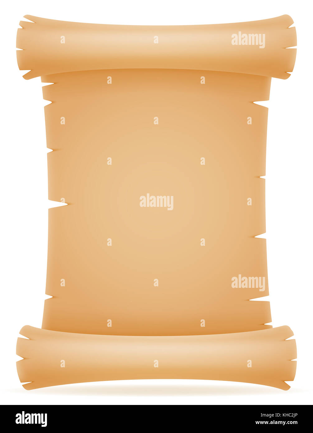 old paper scroll vector illustration isolated on white background Stock ...