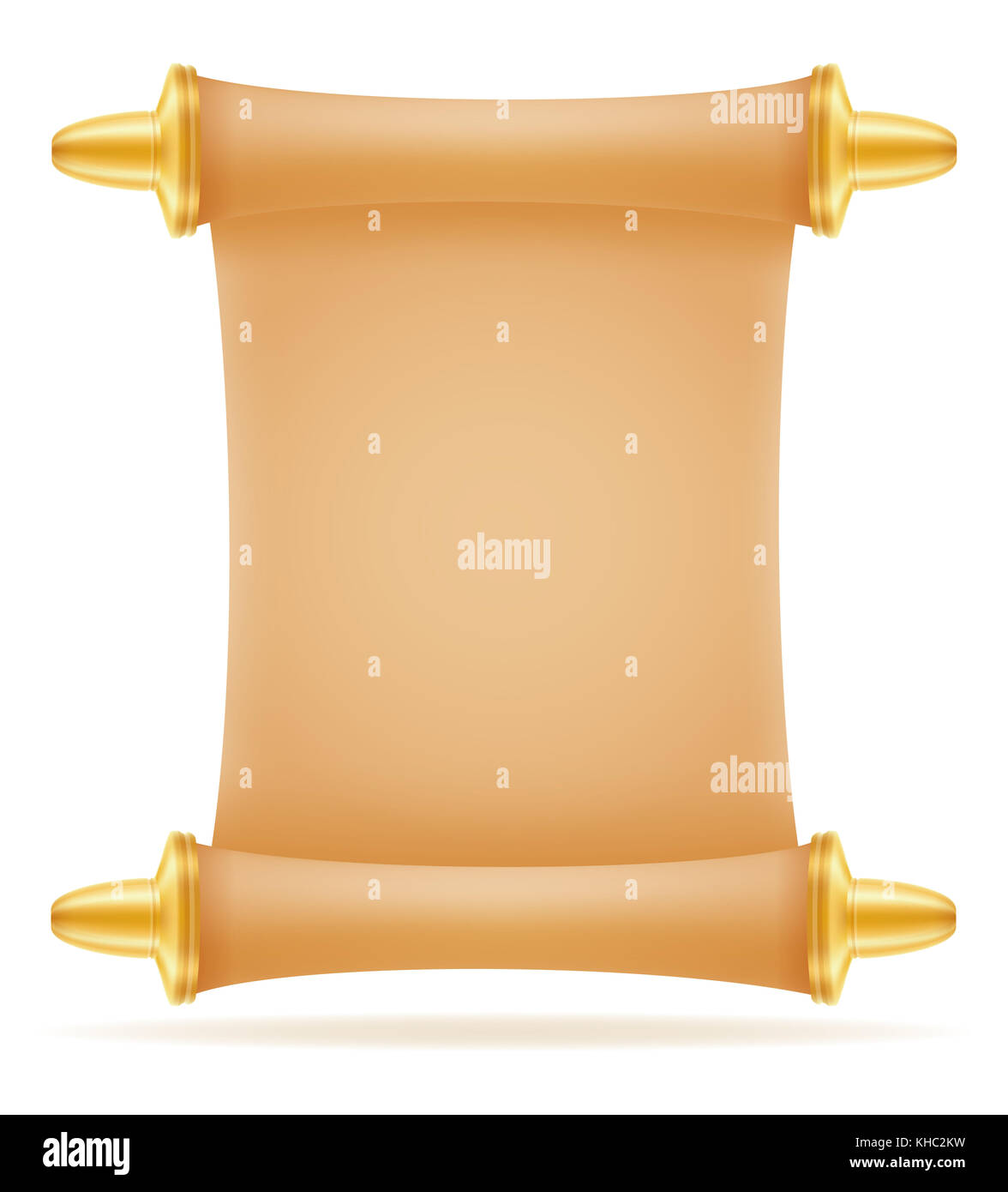 old paper scroll vector illustration isolated on white background Stock ...