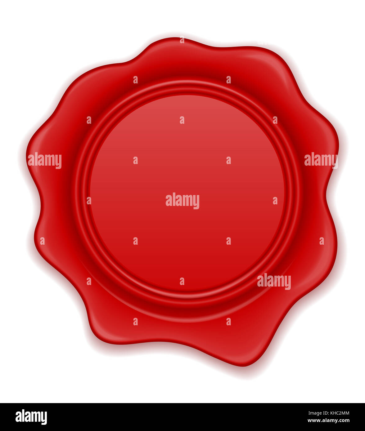red wax stamp vector illustration isolated on white background Stock ...