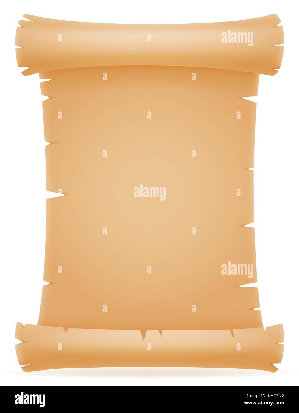 old paper scroll vector illustration isolated on white background Stock ...