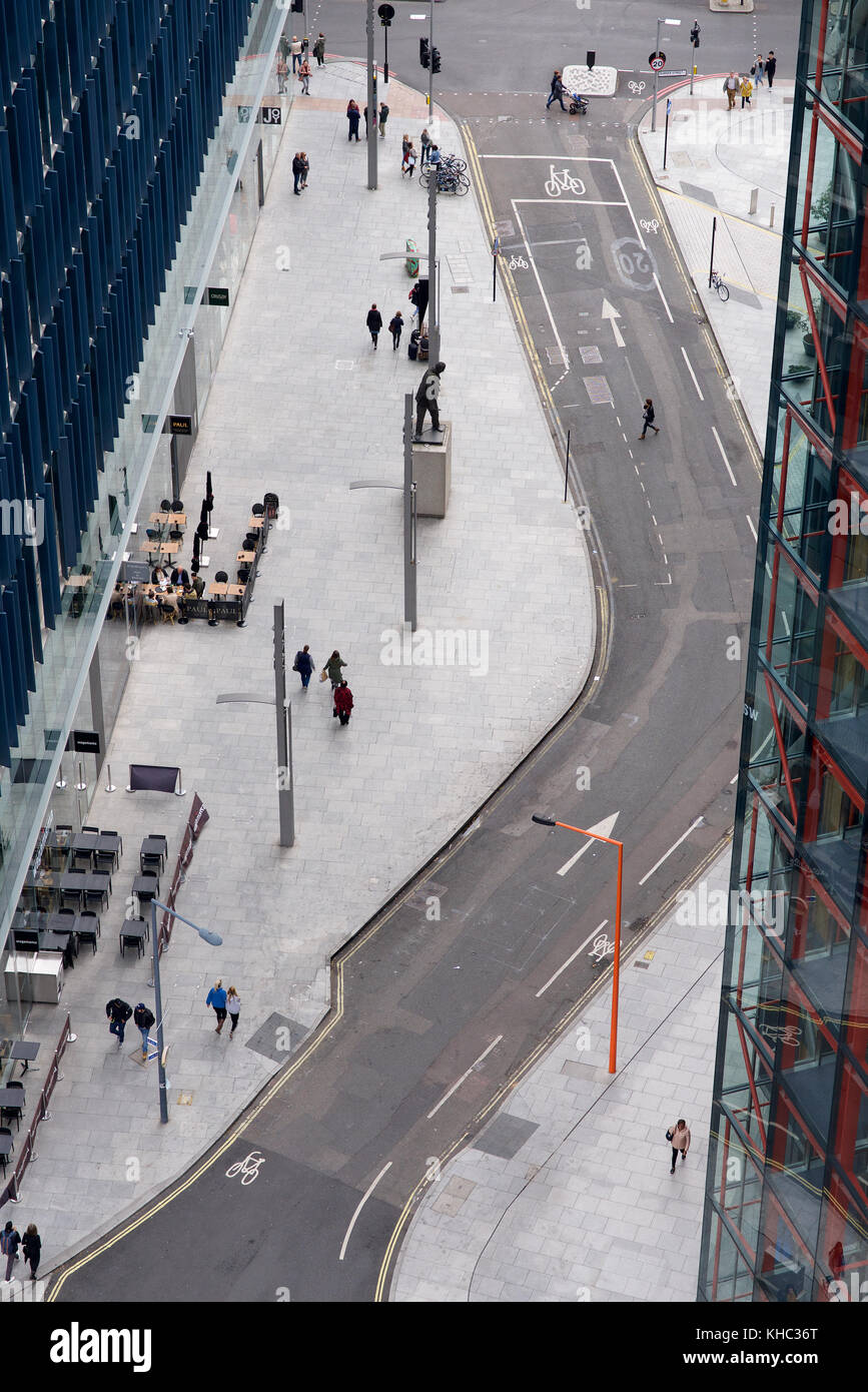 Street in London viewed from above showing shapes and patterns Stock ...