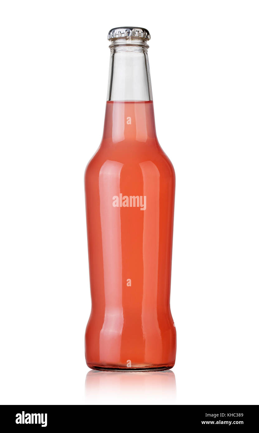 bottle with tasty drink isolated on white with clipping path Stock ...