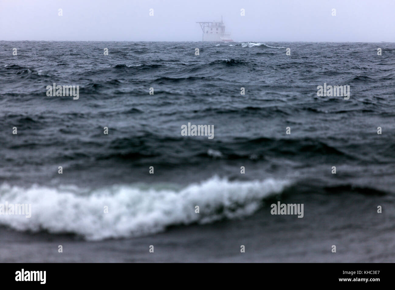 Gros Cap Reef Lighthouse between Lakes Huron and Superior. Ontario ...