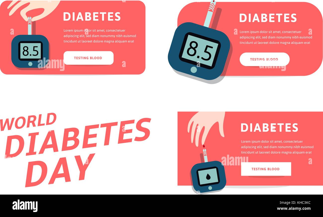 World diabetes day, vector infographics template for web. Vector ...
