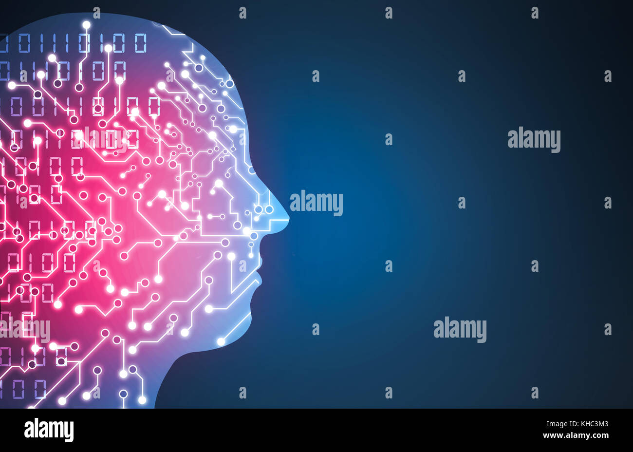 Machine learning concept face brain hi-res stock photography and images ...