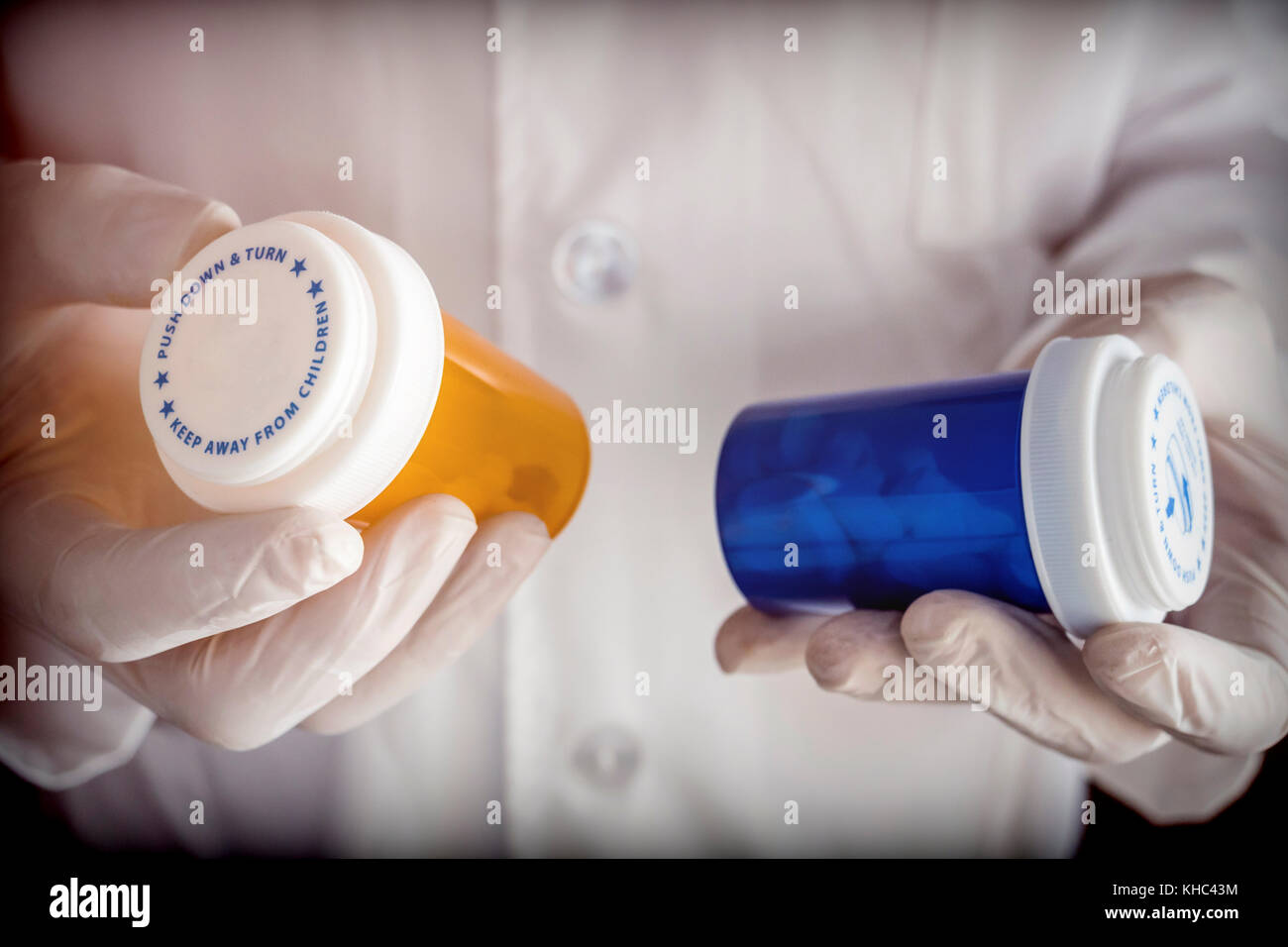 Doctor holds two capsule boats in a hospital. Conceptual image Stock ...