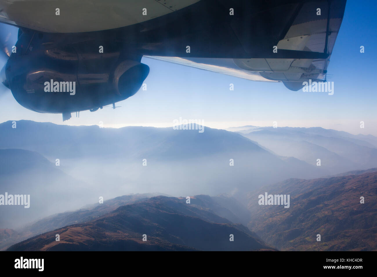 Flying to Lukla Airport (the most dangerous in the world Stock Photo ...