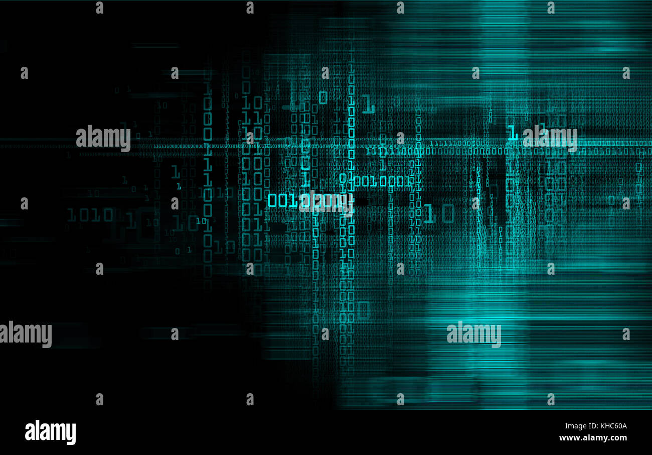 Digital binary data and electronic circuit board. Cyber security ...
