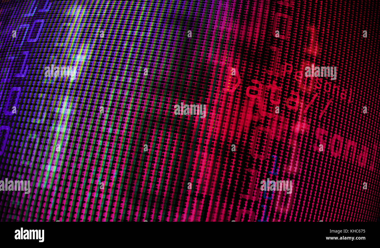 Digital binary data on computer monitor screen. Close-up with small depth resolution Stock Photo ...