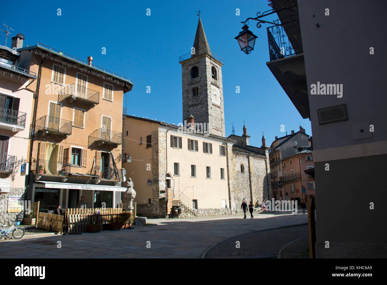 Village centre of Italien mountain village Limone *** Local Caption ...