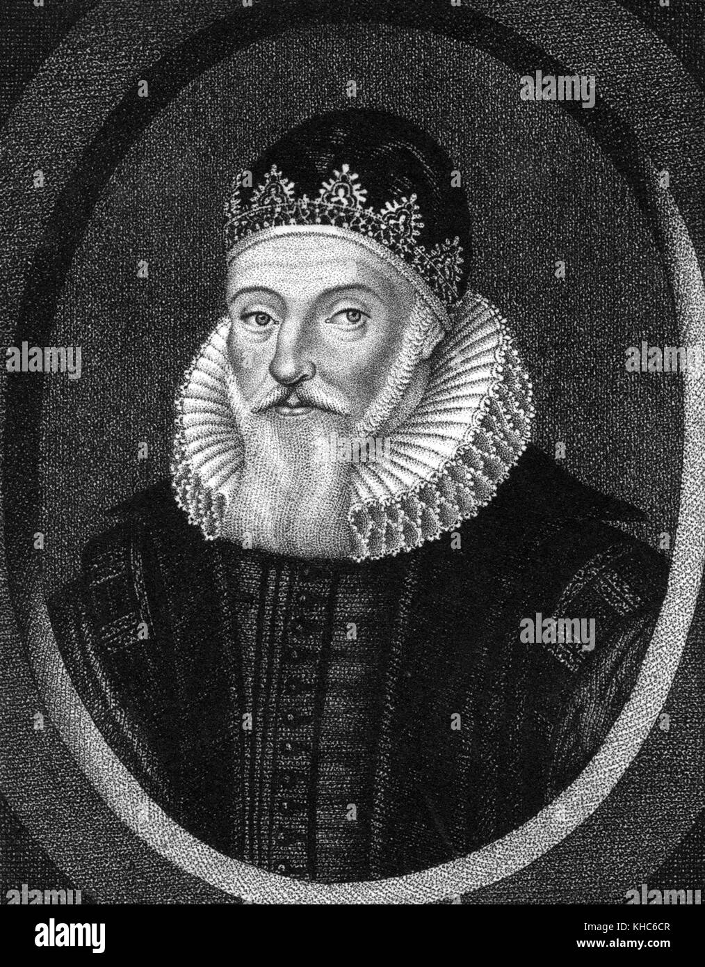 Engraved portrait of Sir Thomas Caesar, a baron of the exchequer, judge ...
