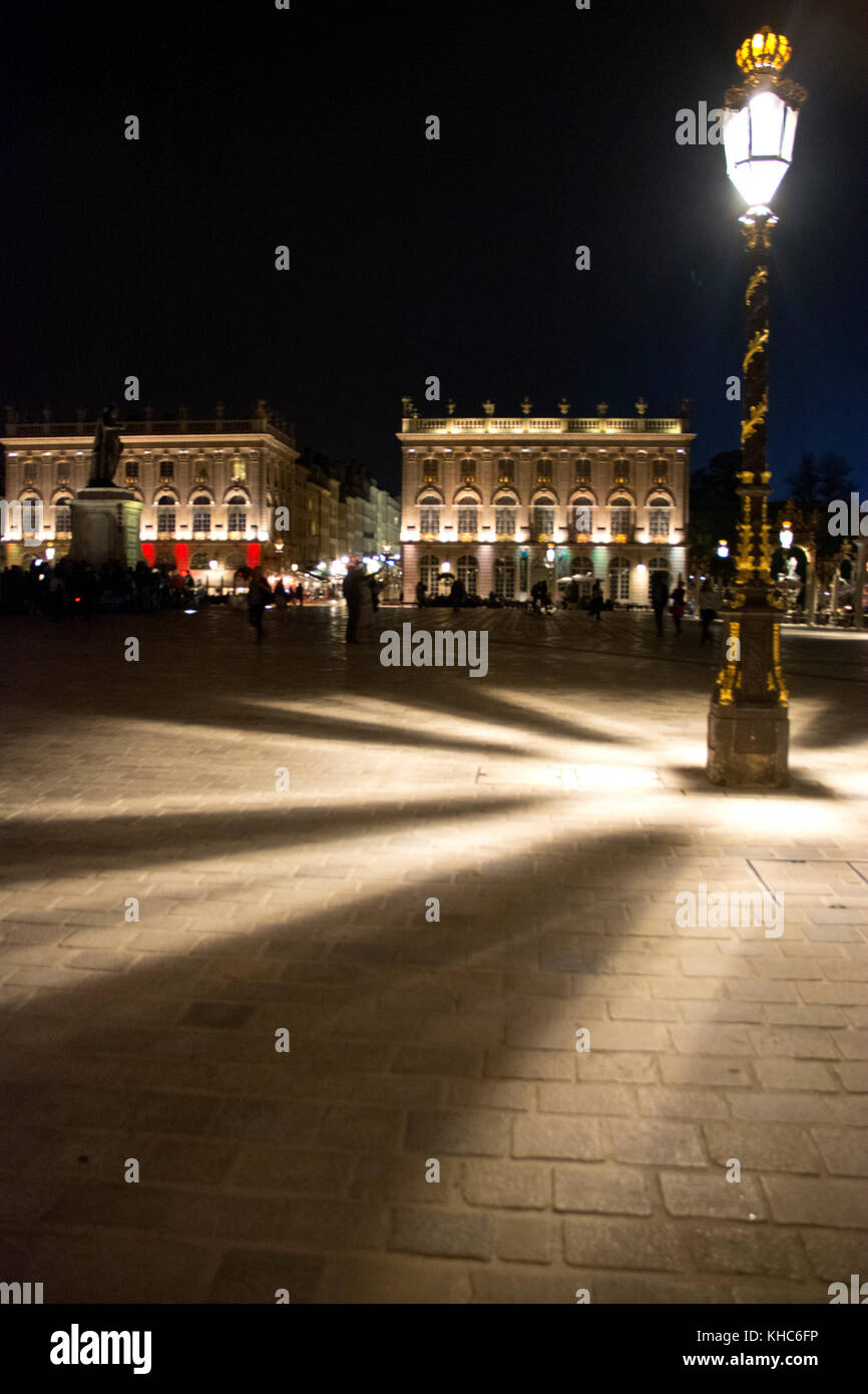 Nancy at night *** Local Caption *** France, Lorraine, Nancy, square ...