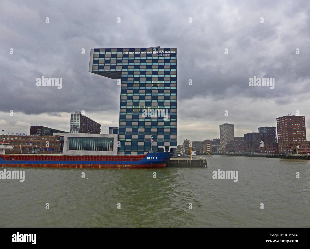 Modern architecture in Rotterdam harbour *** Local Caption ...