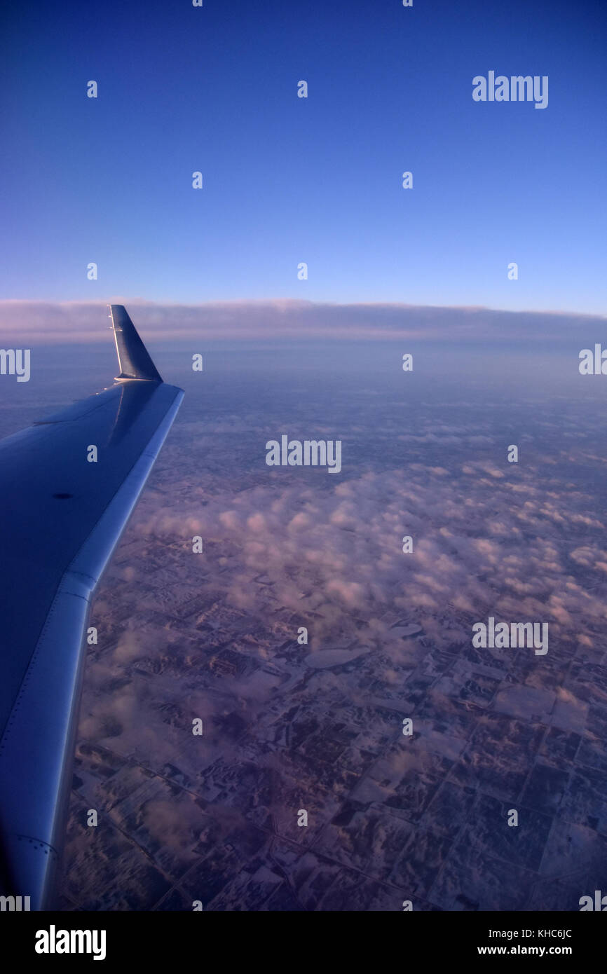 Sunrise In Flight Stock Photo - Alamy