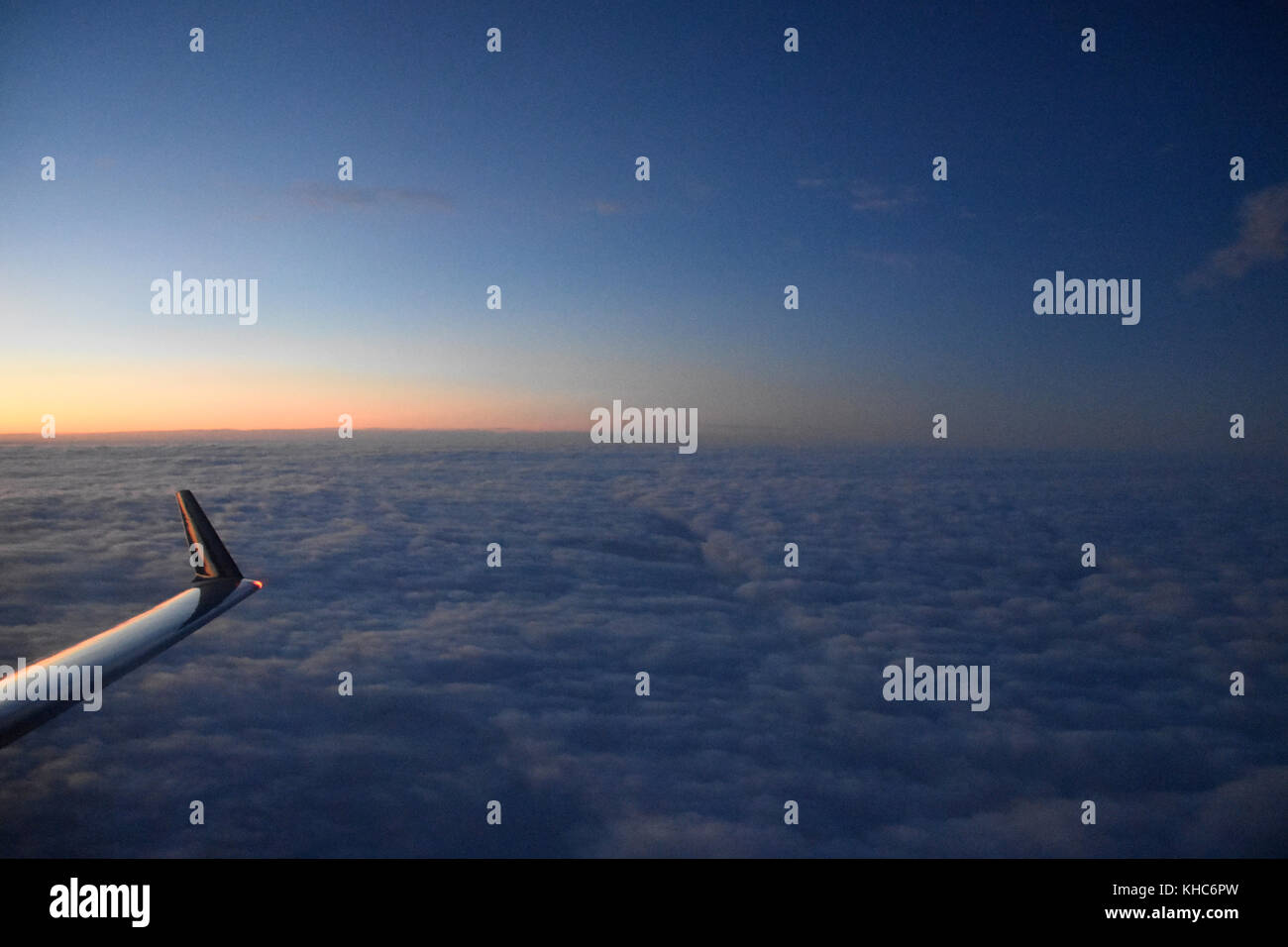 Sunrise In Flight Stock Photo - Alamy