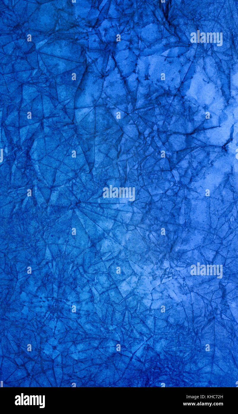 Blue crumpled paper, for backgrounds or textures Stock Photo - Alamy