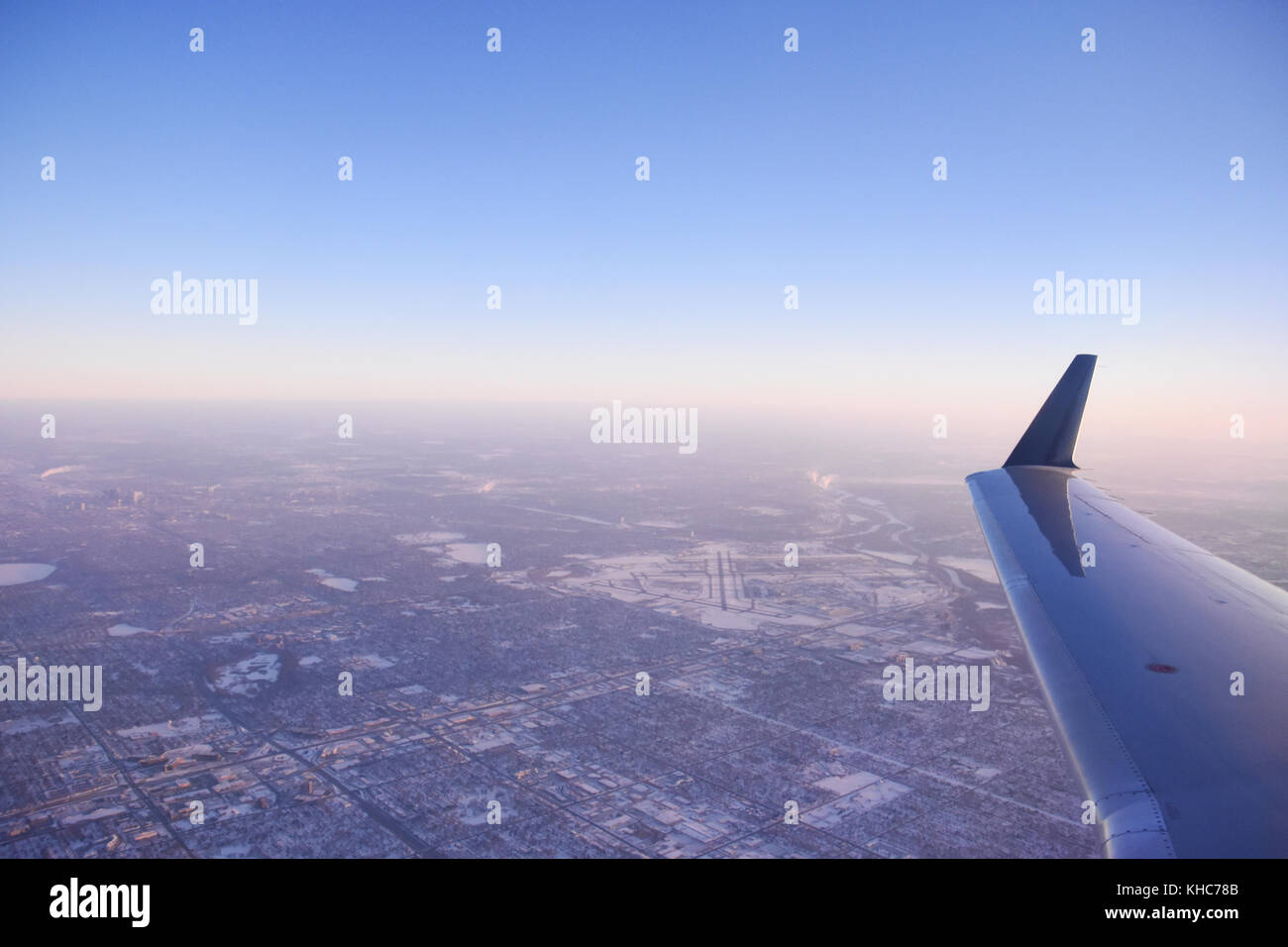 Sunrise In Flight Stock Photo - Alamy