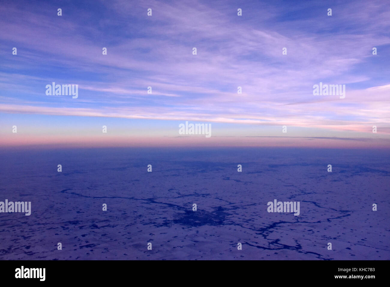 Sunrise In Flight Stock Photo - Alamy