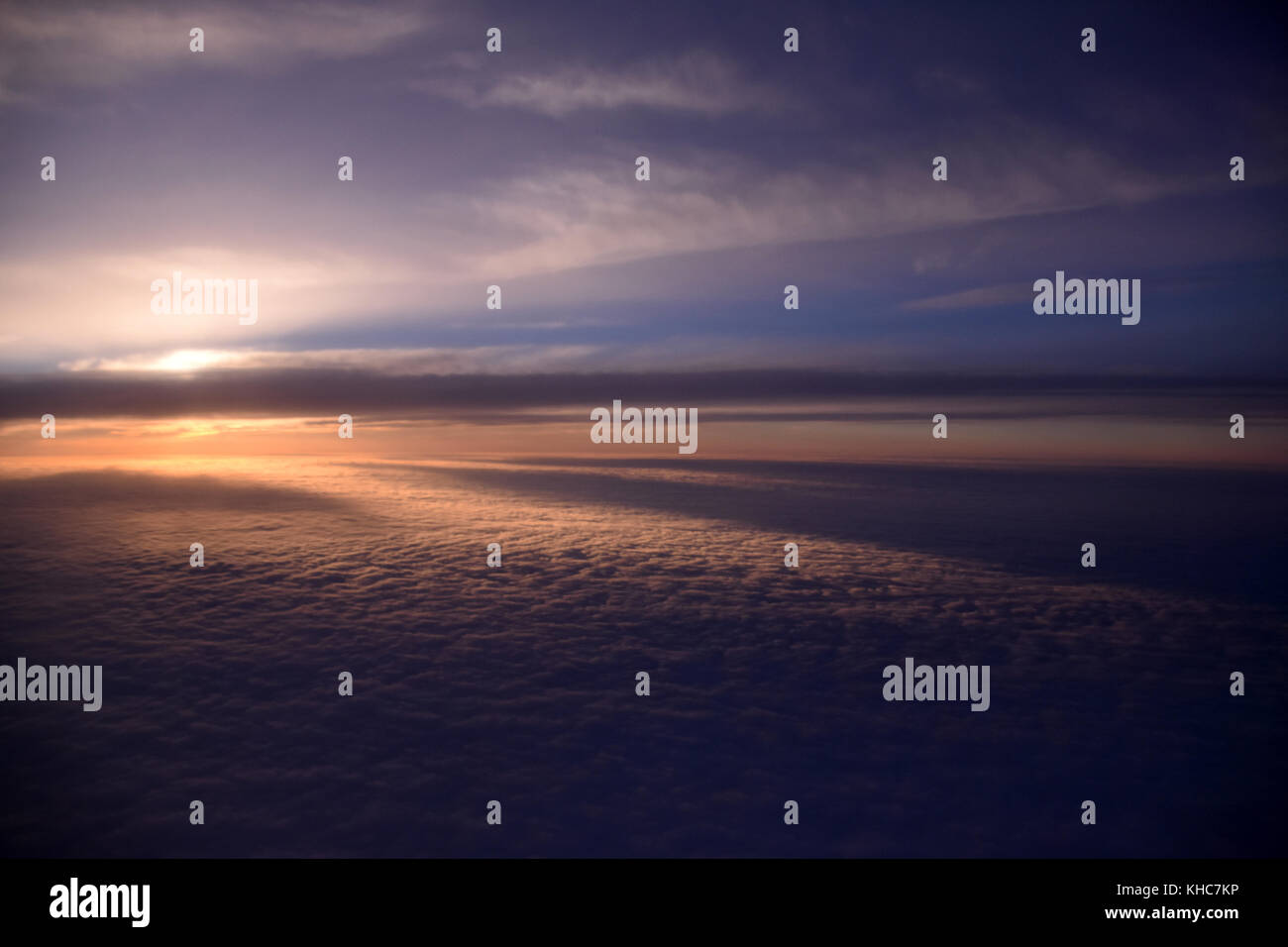 Sunrise In Flight Stock Photo - Alamy