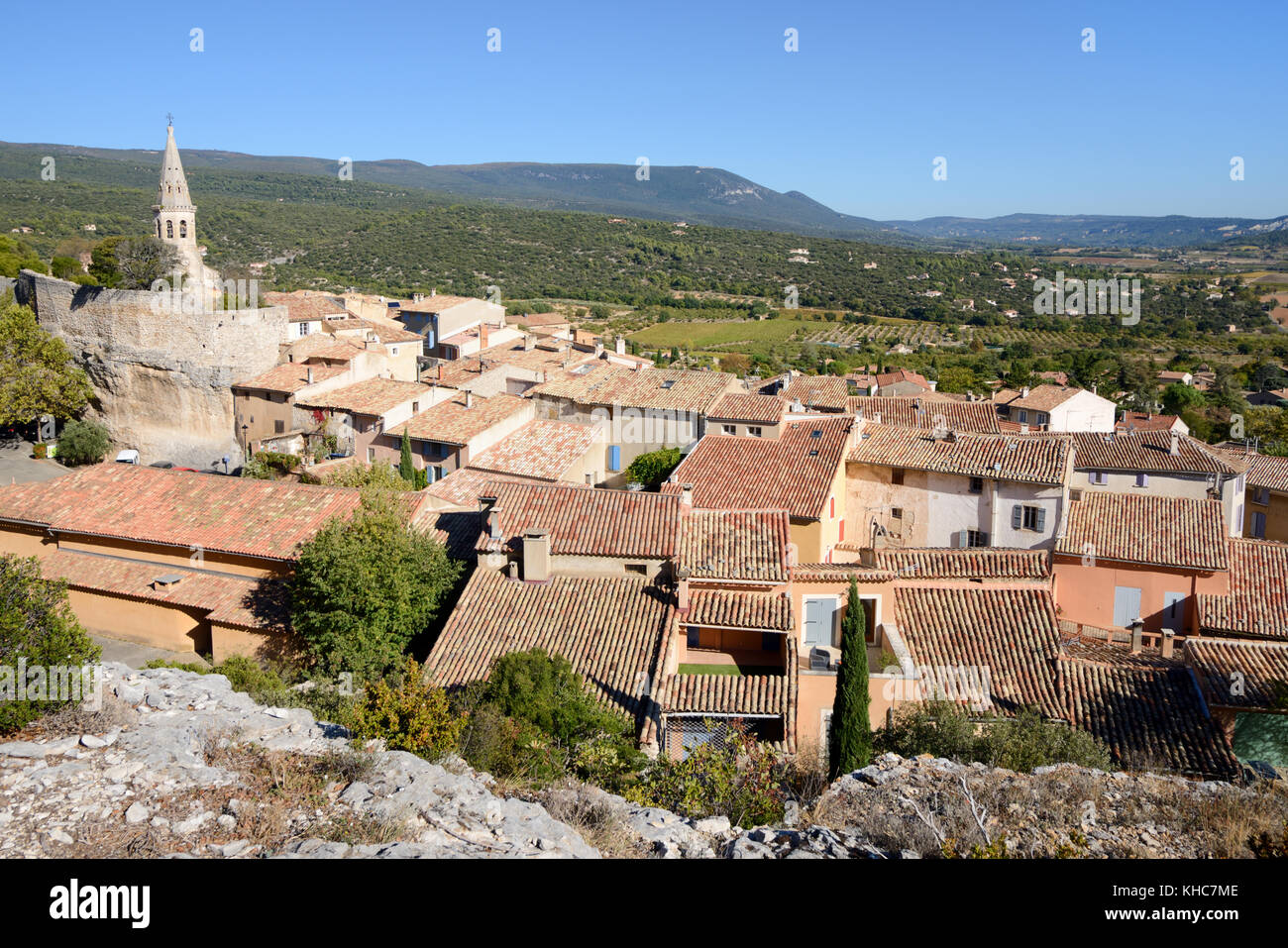 View over Village and Rooftops of Saint Saturnin-les-Apt near Apt in ...