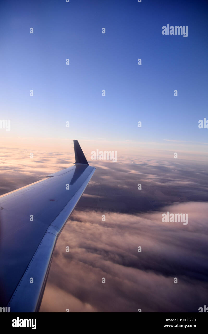Sunrise In Flight Stock Photo - Alamy